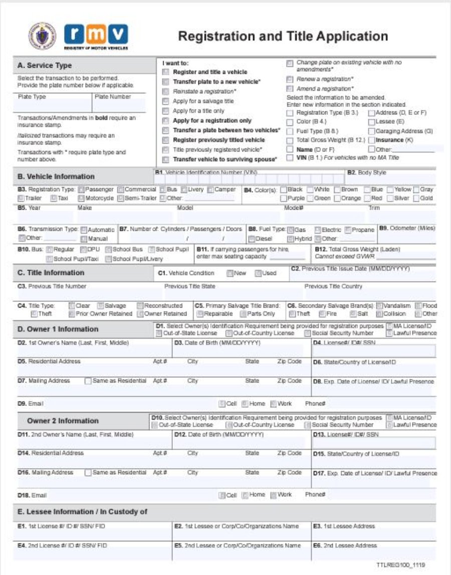 ProTag Professional Tag & Title Services Massachusetts Forms