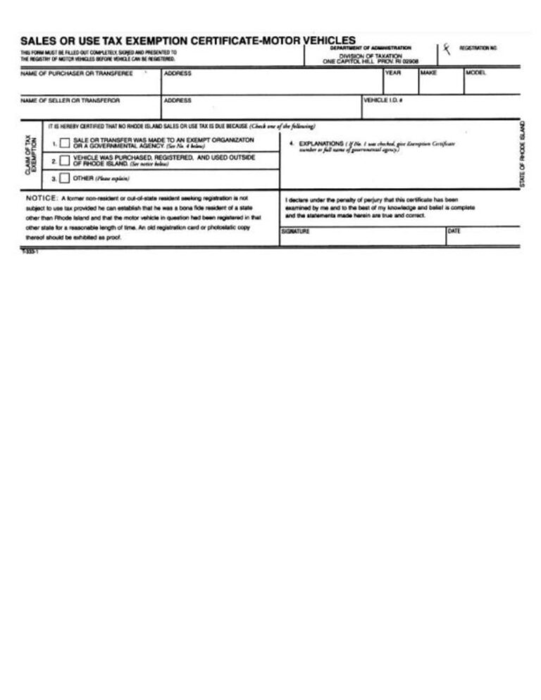 ProTag Professional Tag & Title Services| Rhode Island Forms