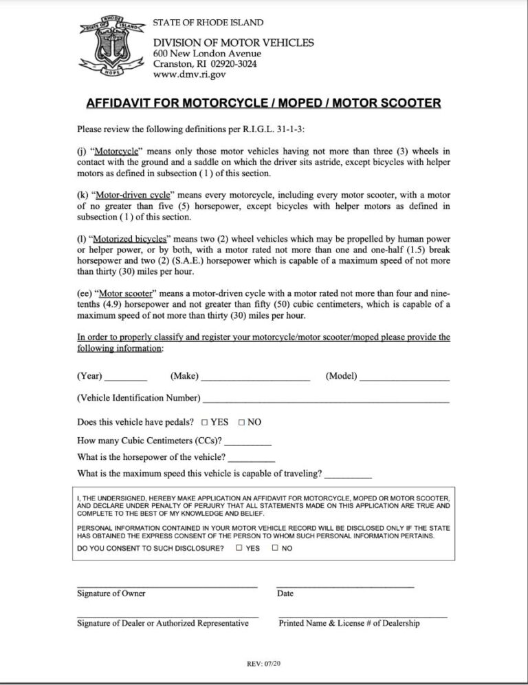 ProTag Professional Tag & Title Services| Rhode Island Forms
