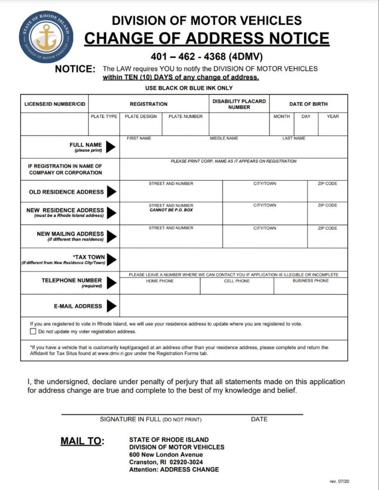 ProTag Professional Tag & Title Services| Rhode Island Forms